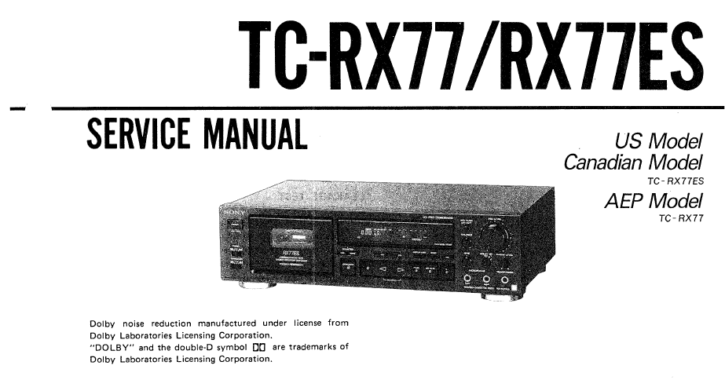 [SONY] TC-RX77(1991年発売) レビュー [カセットデッキ] – nakamura