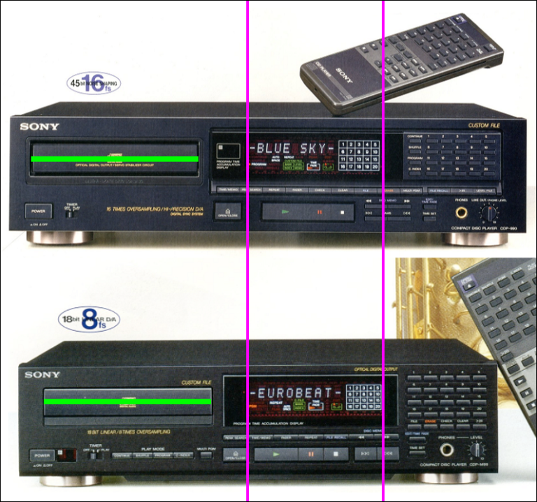 [SONY] CDP-990(1989年)とCDP-M99(1990年)の比較 [CDプレーヤー] – nakamura